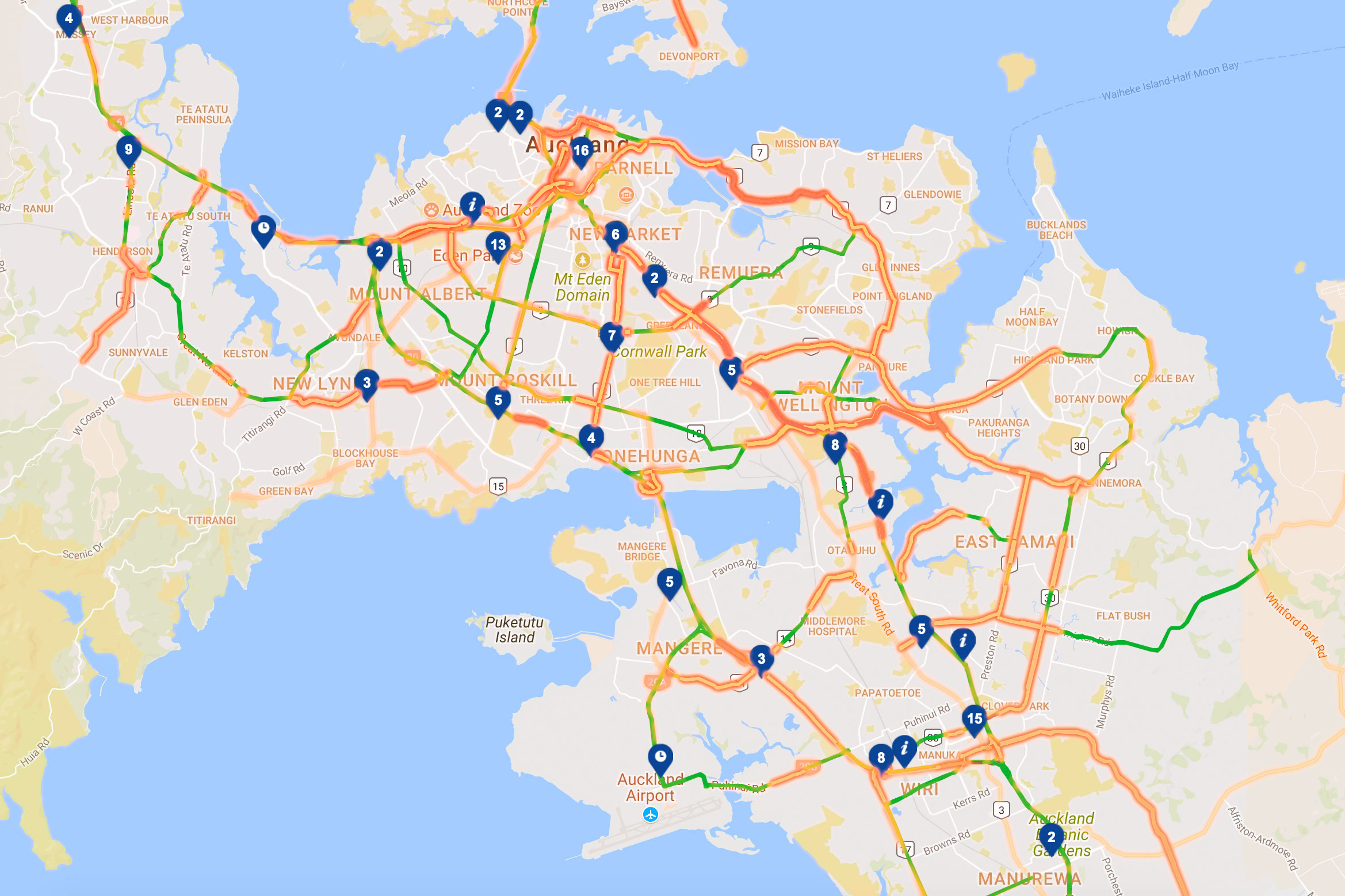 Пробки в Окленде — Здесь в…